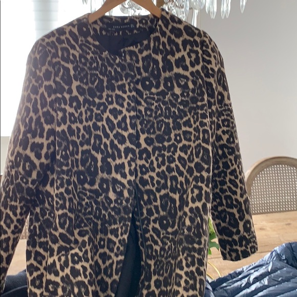 Zara | Jackets & Coats | Zara Leopard Coat | Poshmark